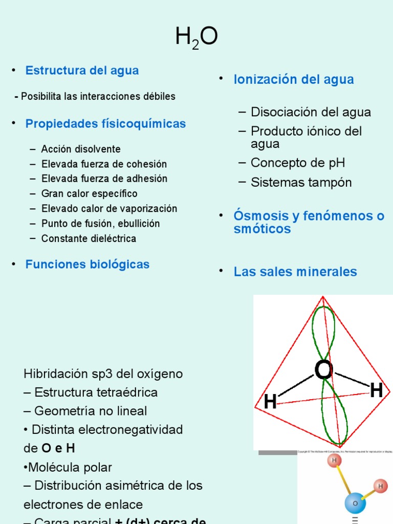Propiedades Del Agua | PDF | Polaridad química | Solución tampón