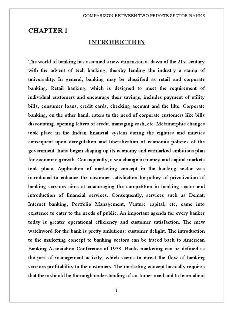Comparison Between Two Private Sector Banks | PDF | Banks | Debit Card