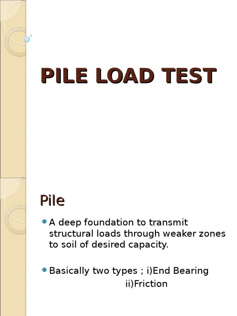 Pile Load Test | PDF | Deep Foundation | Soil