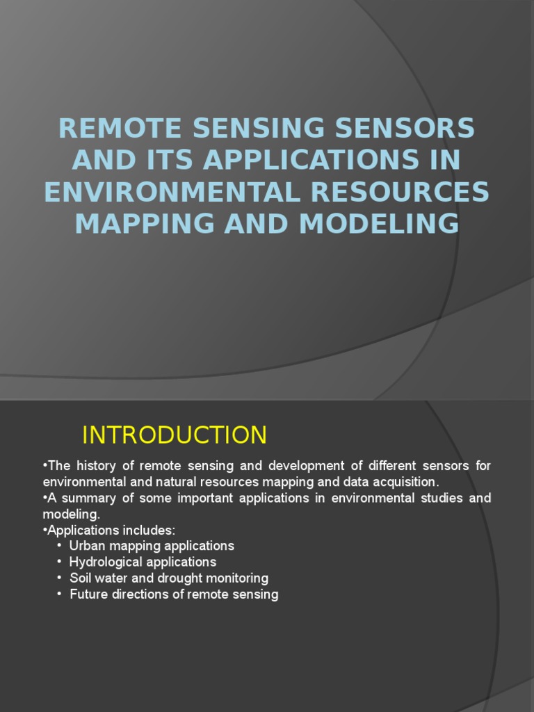 History and Applications of Remote Sensing | PDF | Remote Sensing ...