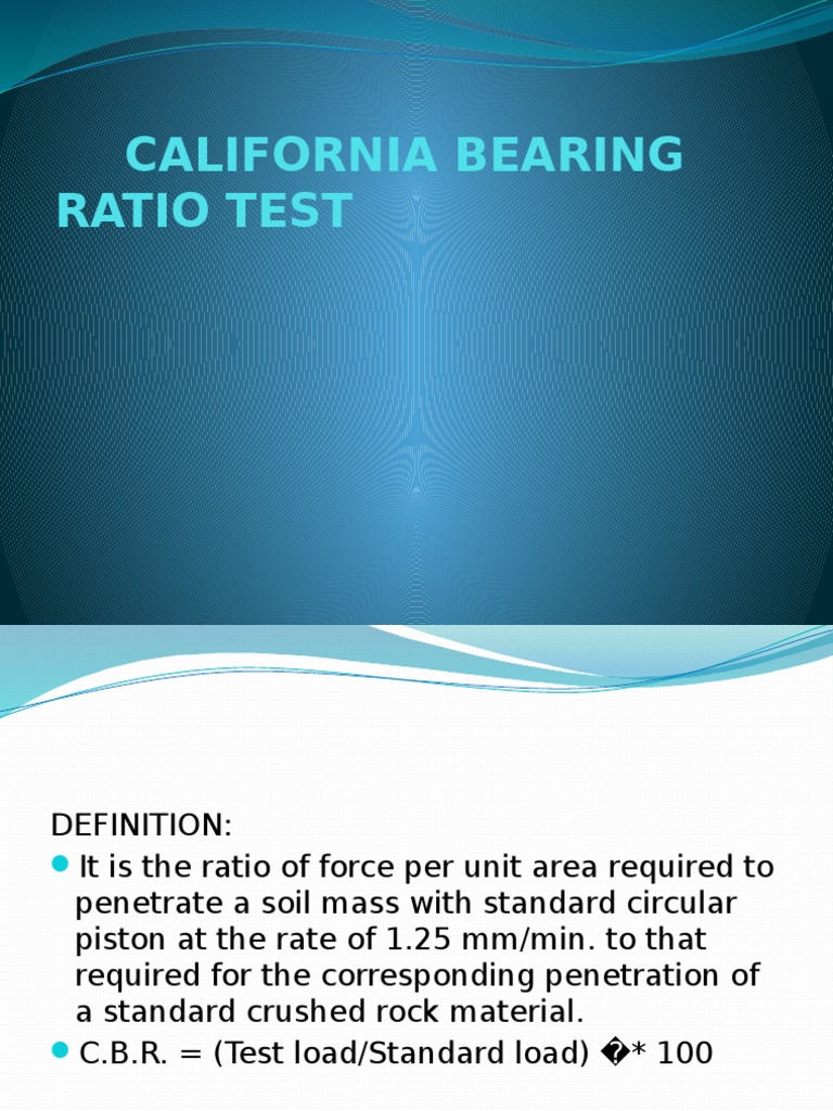 California Bearing Ratio Test Procedure | PDF | Solid Mechanics | Civil ...