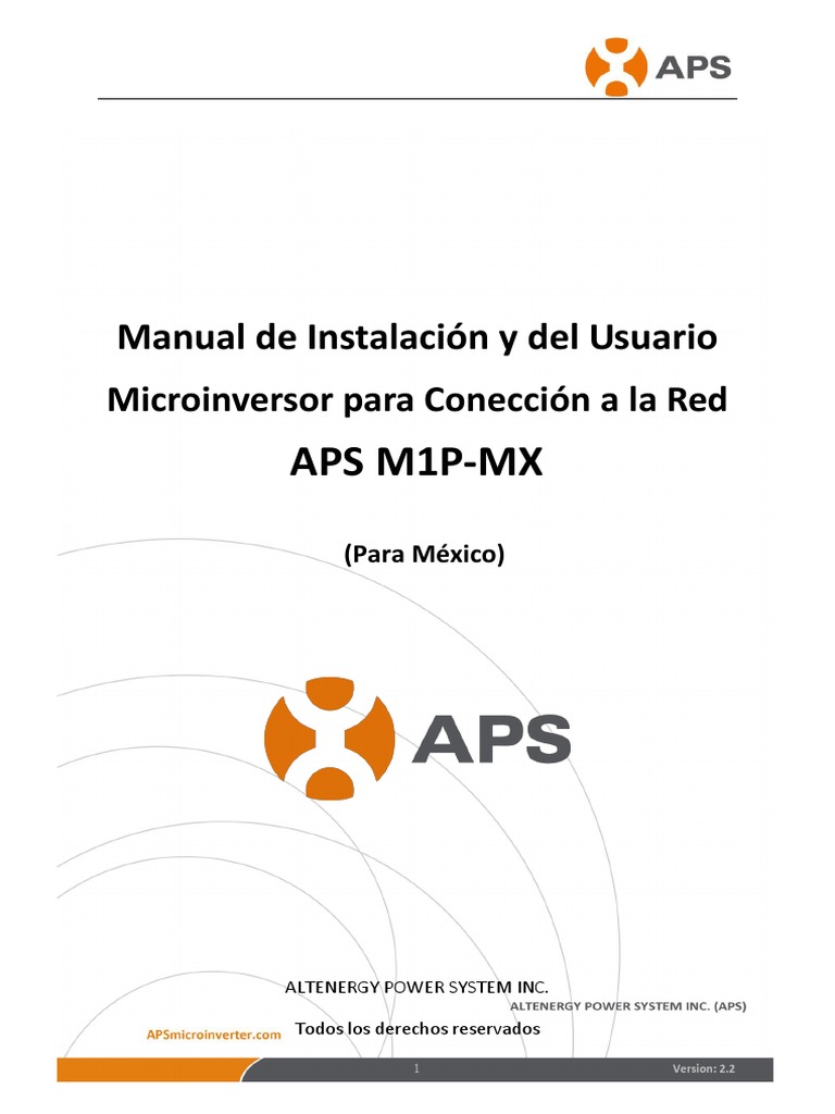 Manual de Instalacion Usuario APS YC500A | PDF | Fotovoltaica | Panel solar