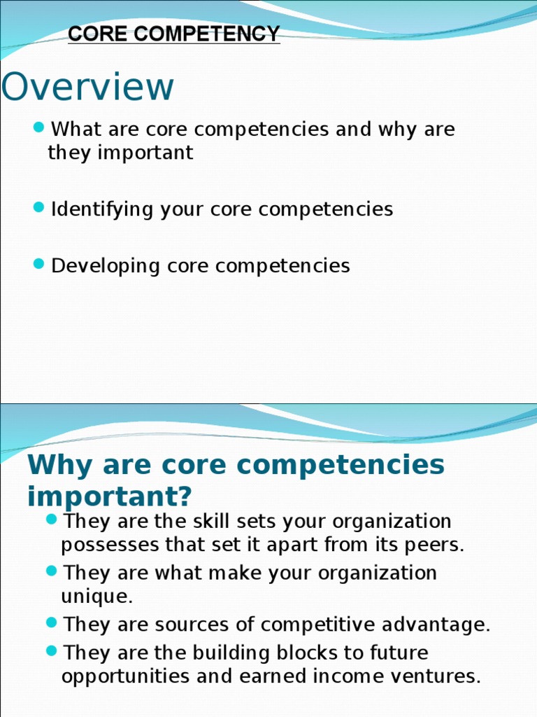 Core Competency Presentation-strategic management | Competence (Human ...
