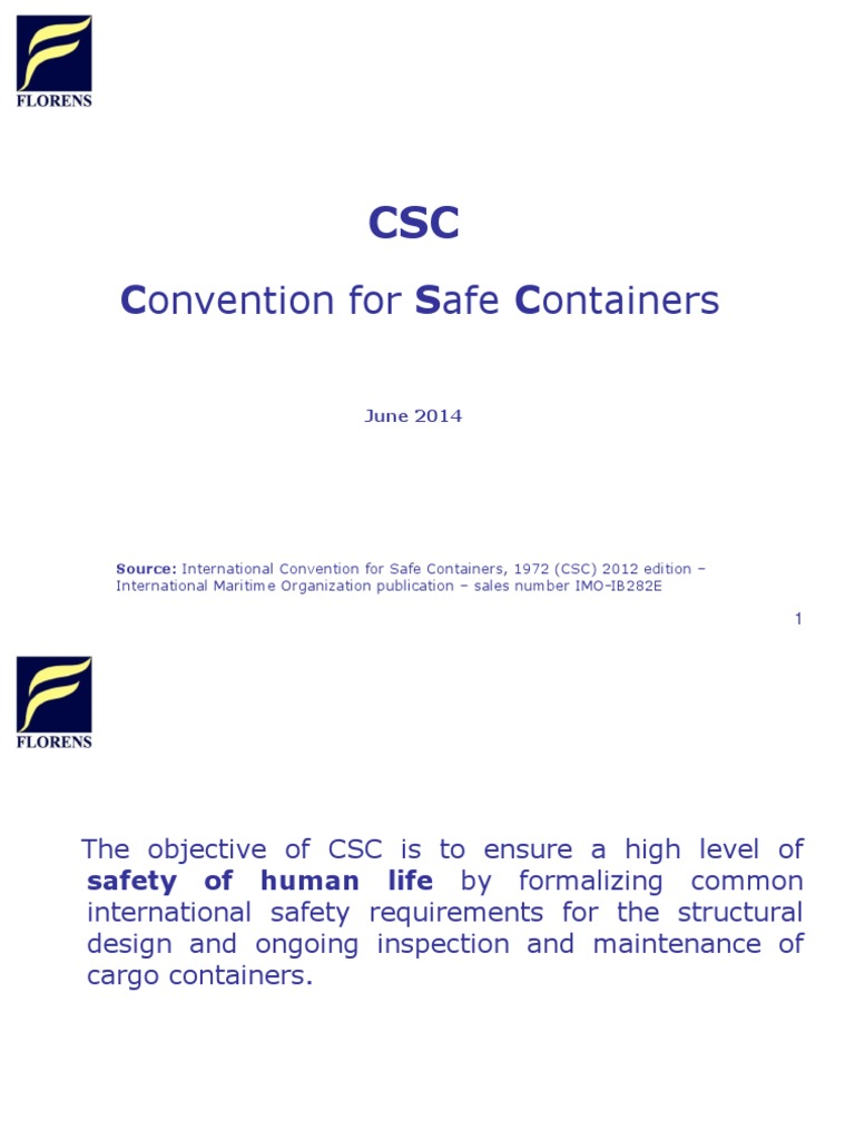 Convention For Safe Containers Jun 2014 Overview | PDF | Lease | Safety