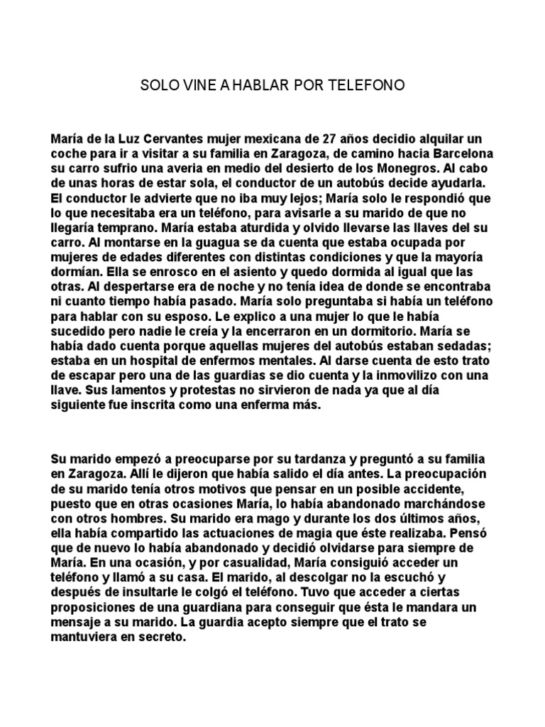 Solo Vine A Hablar Por Telefono | PDF | Ocio | Entretenimiento (general)
