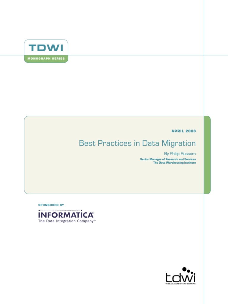 Best Practices in Data Migration | PDF | Data Quality | Databases