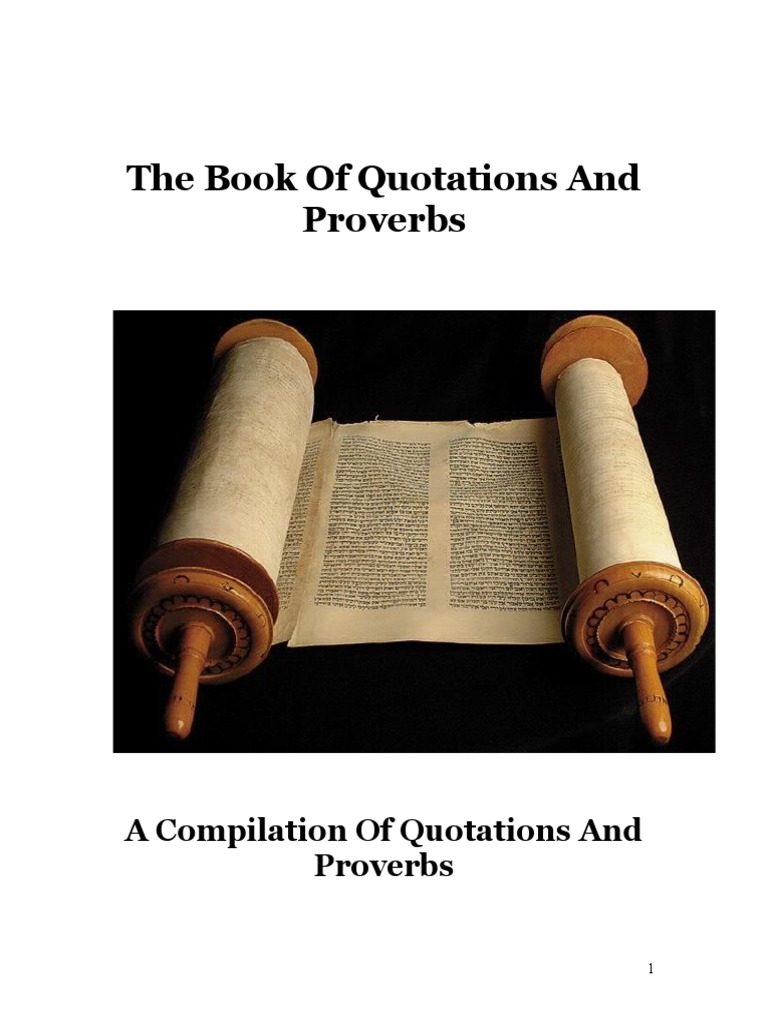 The Book of Quotations and Proverbs | PDF | Proverb | Virtue