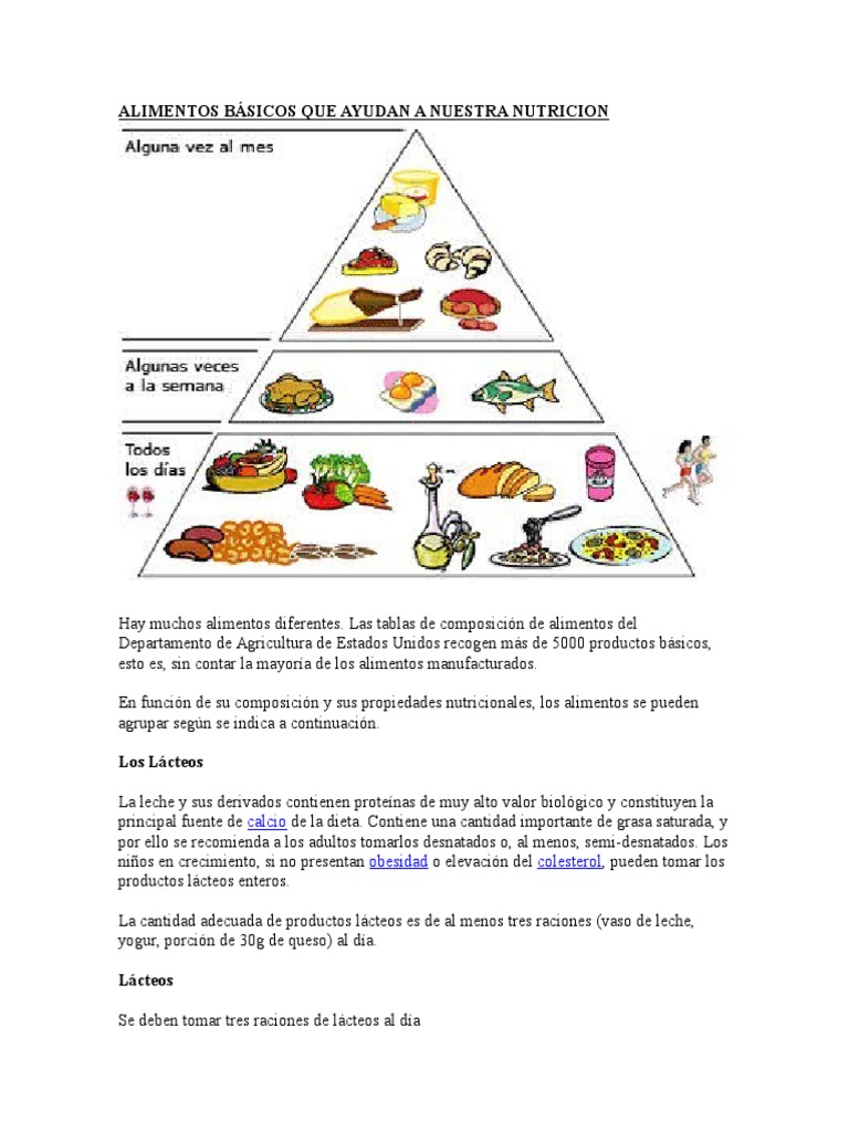 Alimentos Básicos Que Ayudan A Nuestra Nutricion | PDF | Legumbre | Carne