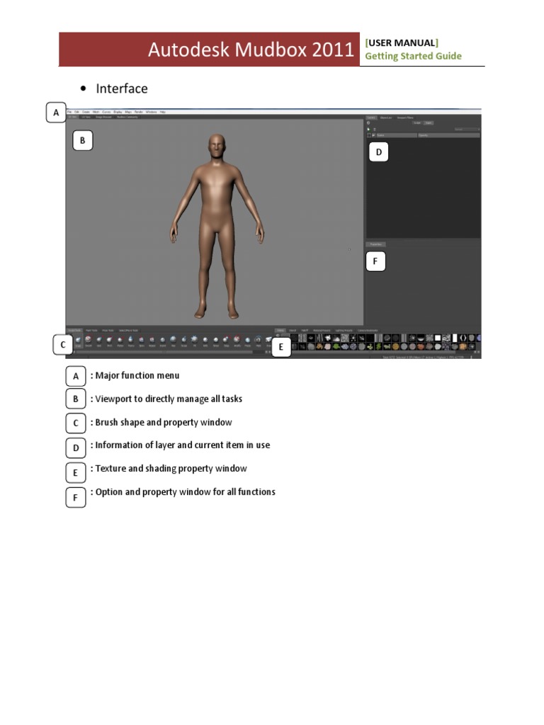 10 2 Mudbox Getting Started Guide | PDF | Computer Graphics | Areas Of Computer Science