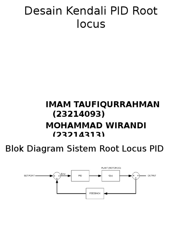 Desain Kendali PID Root Locus | PDF