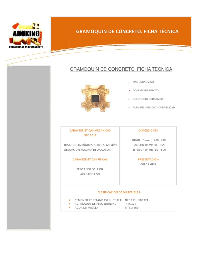 Ficha Técnica Gramoquin | PDF