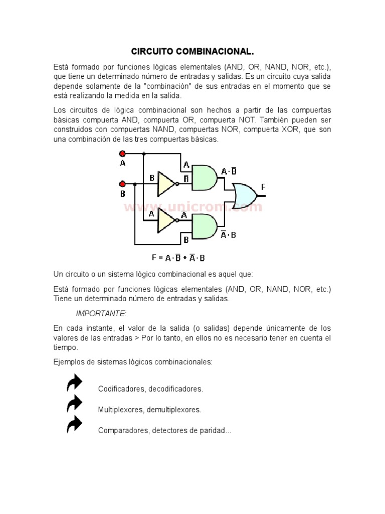 Circuitos Combinacionales | PDF | Puerta lógica | Decimal codificado en binario
