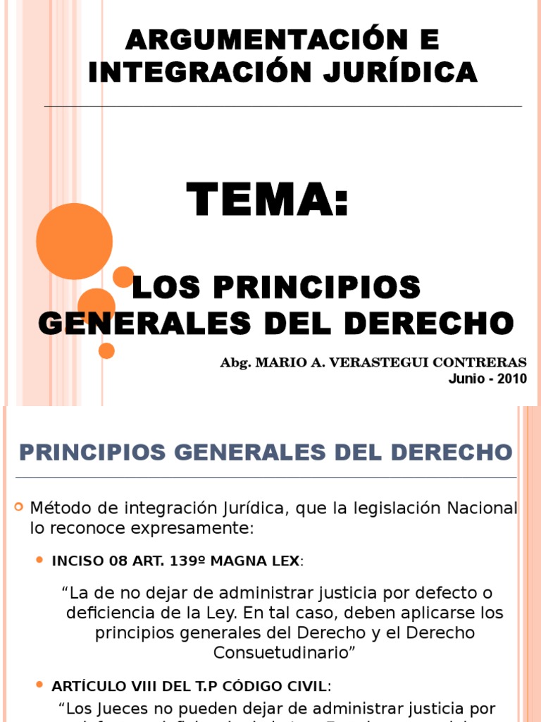 Principios Generales Del Derecho Pdf Justicia Crimen Y Violencia