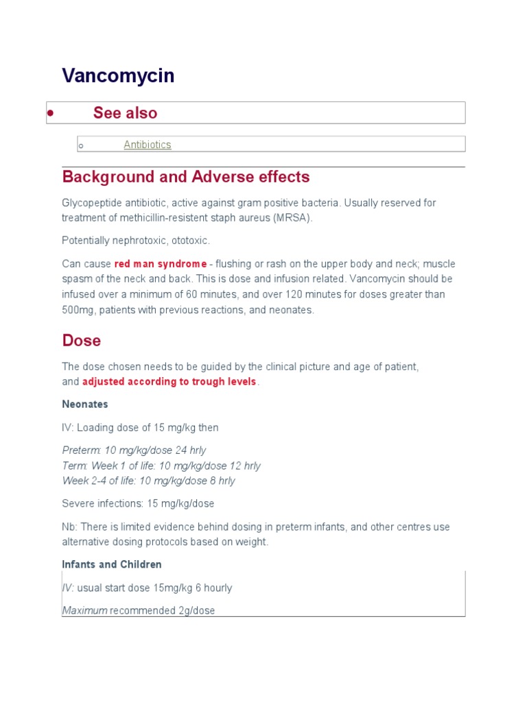 Vancomycin | PDF | Clinical Medicine | Medicine