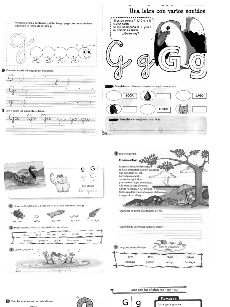 Guia letra g / primero basico
