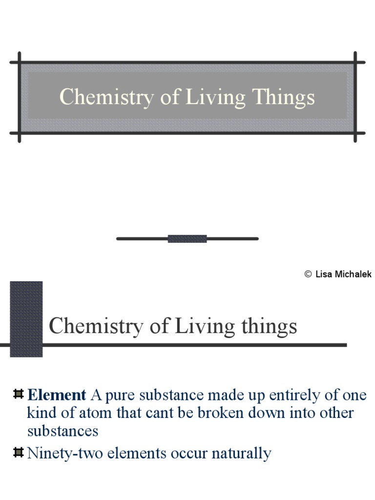 Chemistry of Living Things Powerpoint | PDF | Carbohydrates | Chemical ...