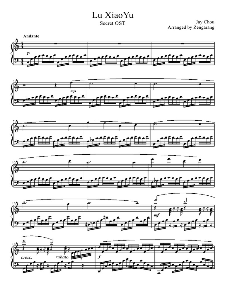 Lu XiaoYu - Jay Chou | PDF