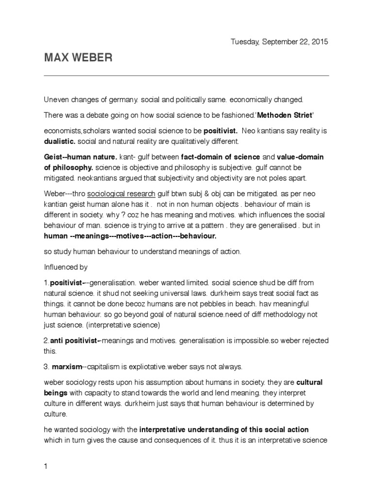 Note Taking | PDF | Rationality | Max Weber