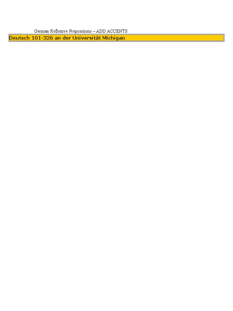 Understanding Reflexive Verbs: A Guide to German Reflexive Pronouns and ...
