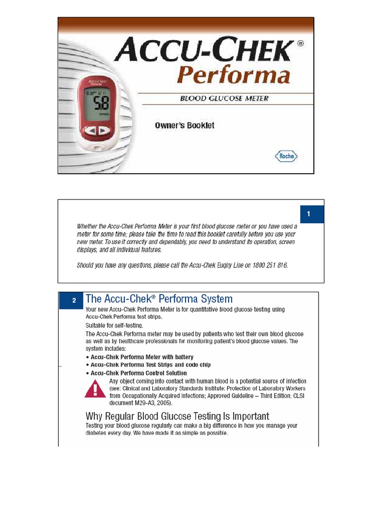 Accu Chek Performa Glucometer | PDF