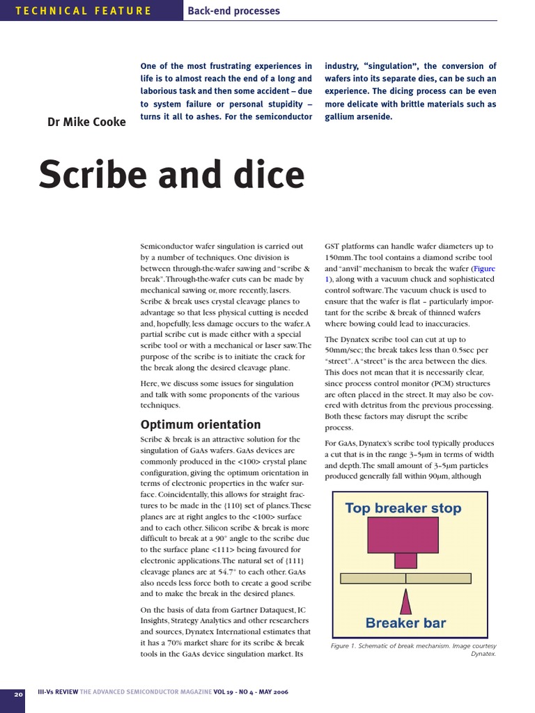 Scribe and Dice | PDF | Wafer (Electronics) | Gallium Arsenide