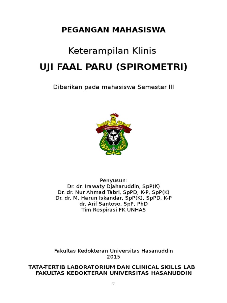 Manual CSL II Uji Faal Paru Spirometri | PDF