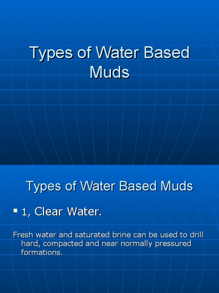 Types of Water Based Muds | PDF