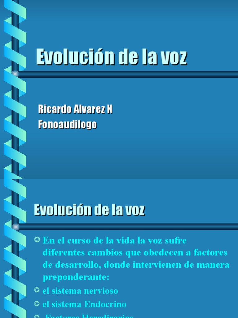 Evolucion de La Voz | PDF | Pubertad | Vocal