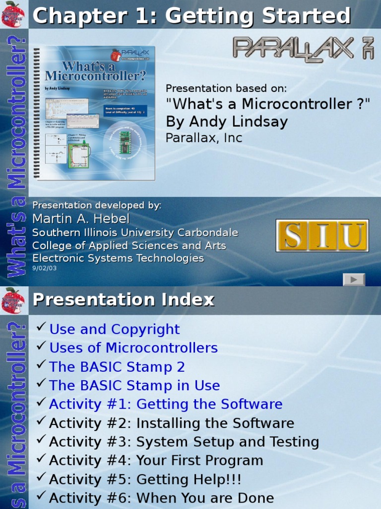 "What's A Microcontroller ?" by Andy Lindsay: Parallax, Inc | Download ...