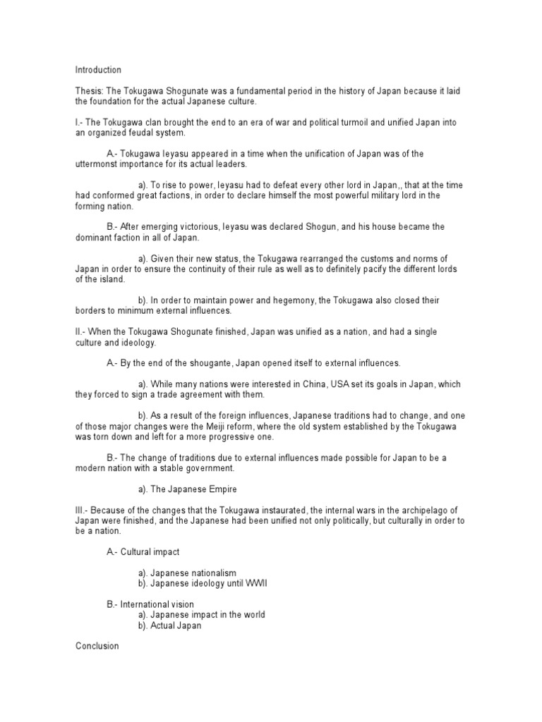 The Tokugawa Shogunate | PDF | Empire Of Japan | Shogun