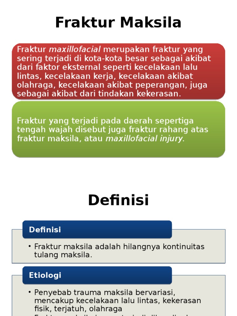 Fraktur Maksila: Penyebab dan Diagnosis | PDF