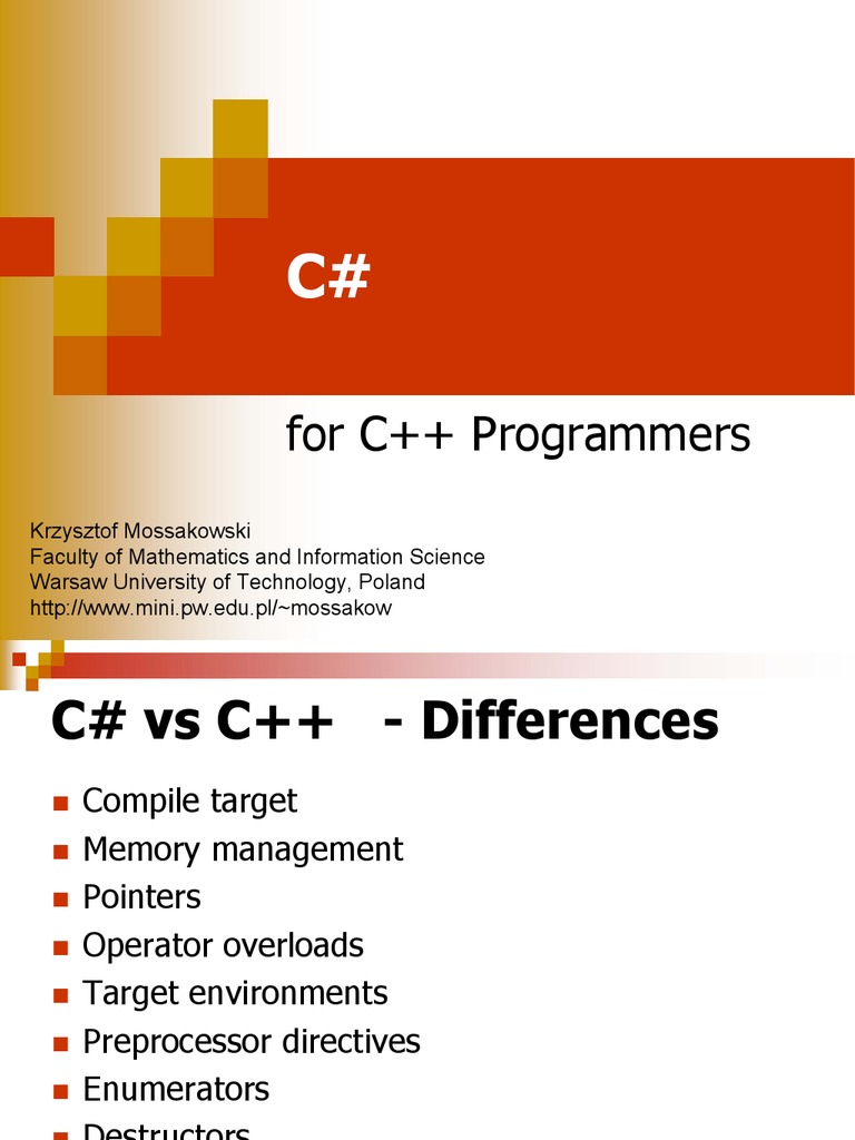 C# For C++ Programmers | PDF | Constructor (Object Oriented Programming ...