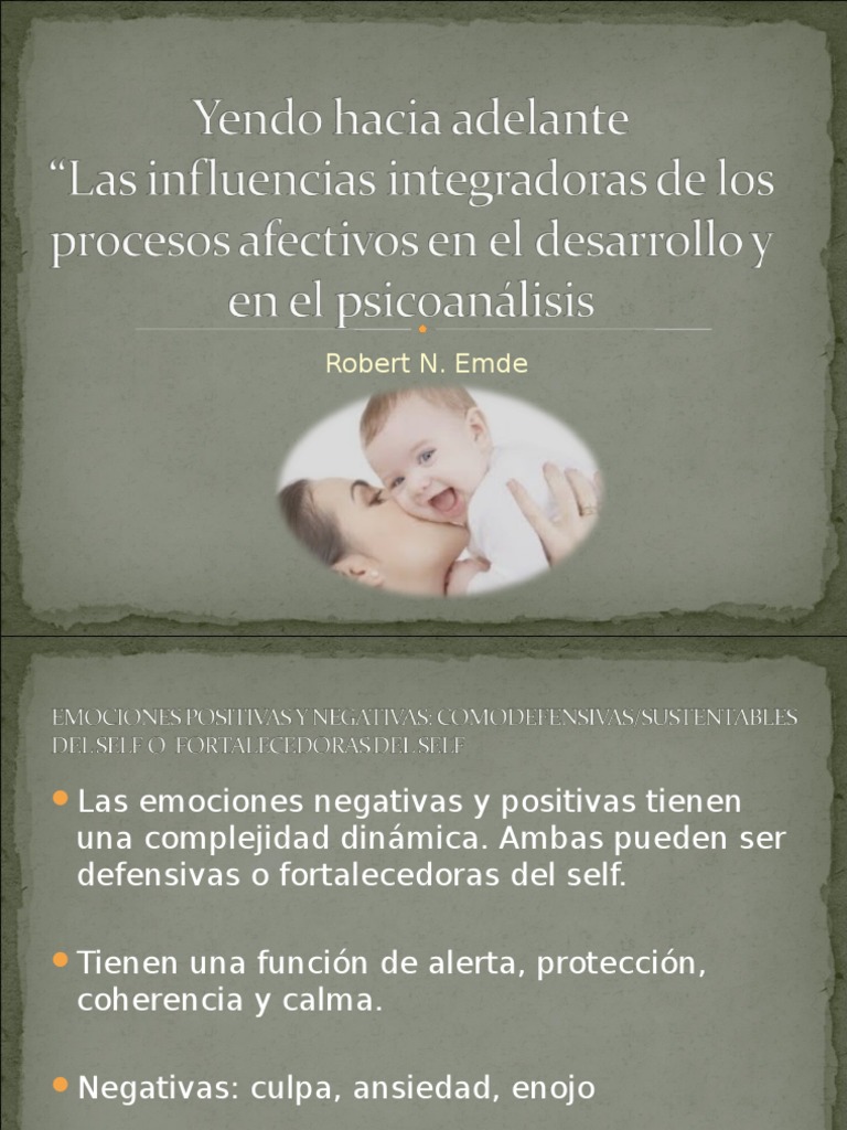 Yendo Hacia Adelante (Robert Emde) | PDF | Teoría de apego | Las emociones