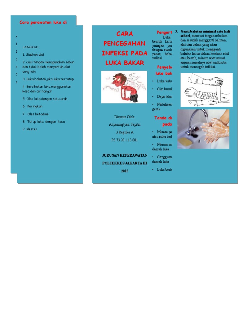 Leaflet Pencegahan Infeksi Luka Bakar | PDF
