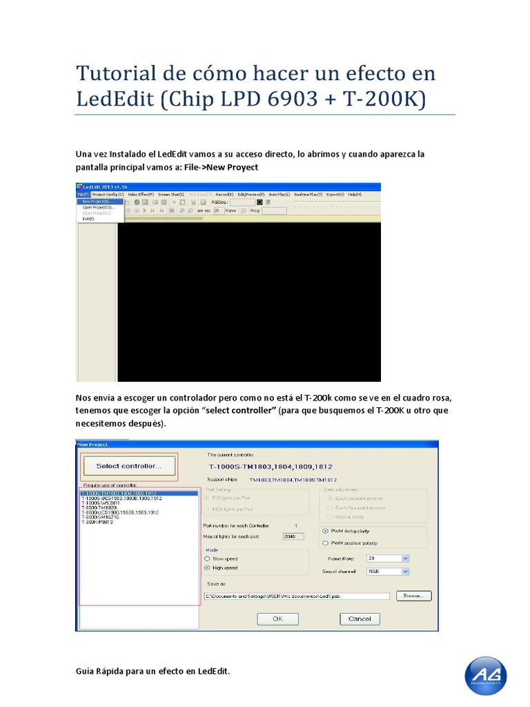 Guía Rápida para Usar LedEdit 2014 | PDF