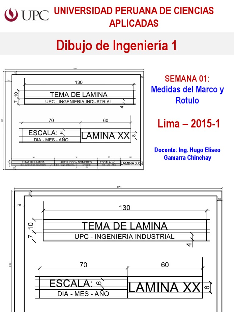Dibujo de Ingeniería: Medidas y Rótulo | PDF | Educación avanzada | Enseñando y aprendiendo
