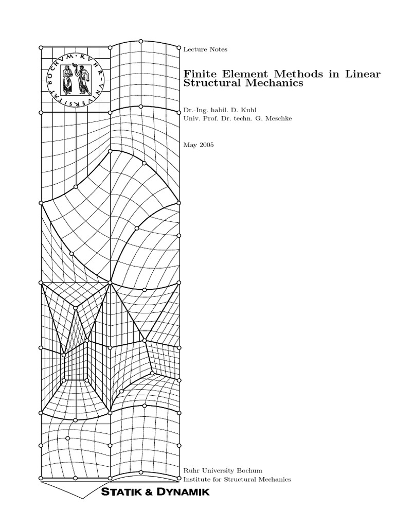 Finite Element Methods in Linear Structural Mechanics - Rak-54 - 2110 ...