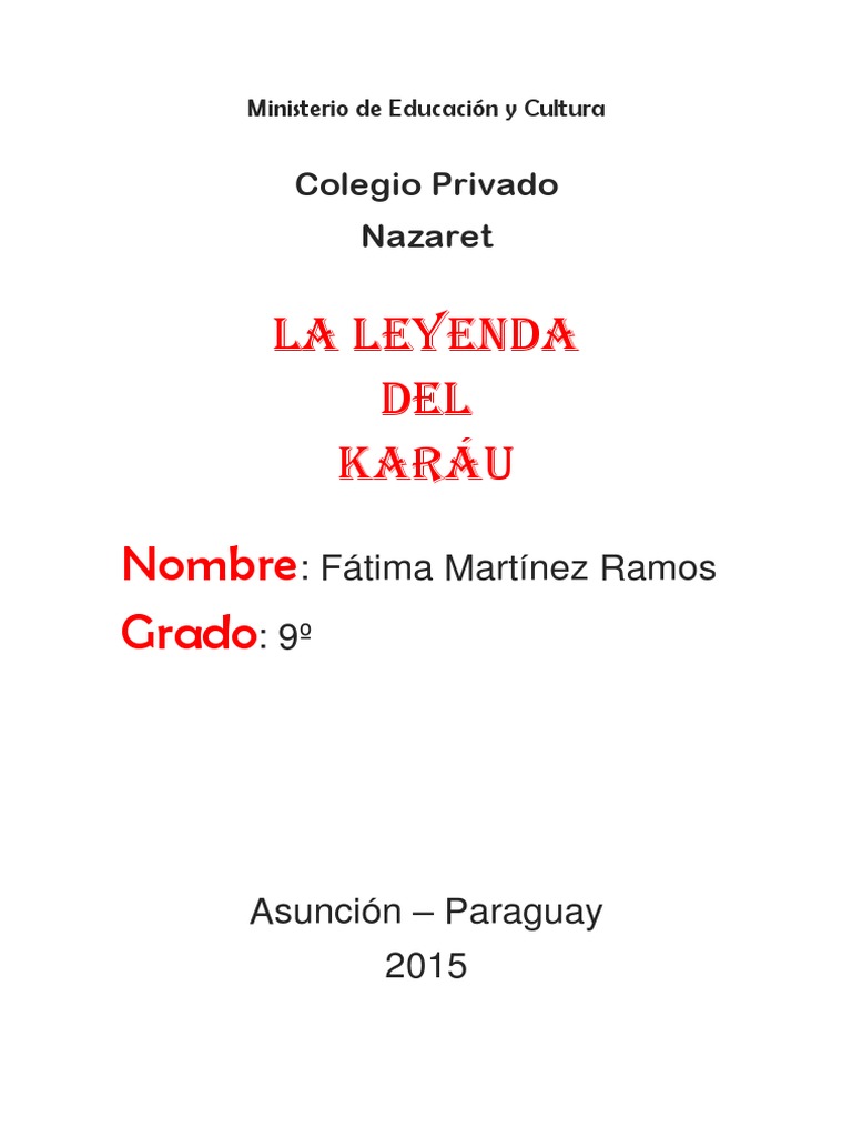 La Leyenda Del Karau Paraguay | PDF