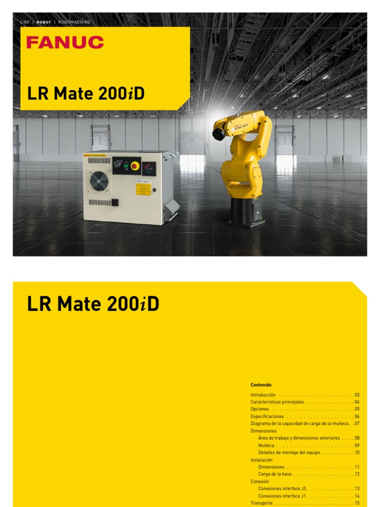 LR Mate 200id - SP | PDF | Ingeniería mecánica | Ingenieria Eléctrica