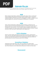 GTA RP Rules and Terminology Guide | PDF