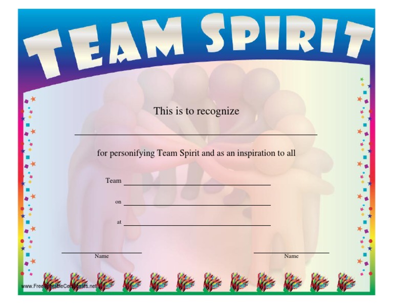 Team Spirit Recognition Certificate | PDF