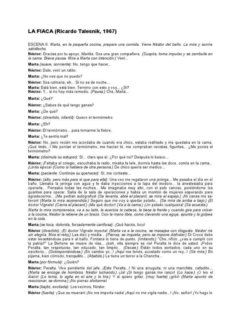 LA-FIACA - Escena | PDF | Ocio