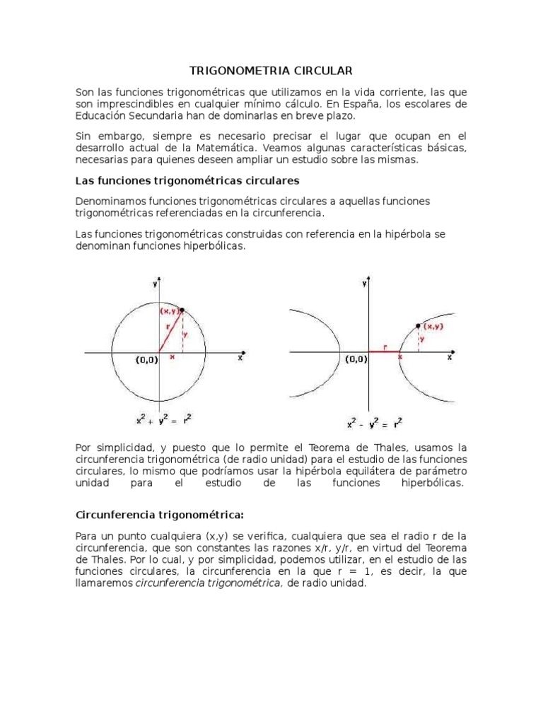 Trigonometria Circular | PDF | Trigonometría | Derivado