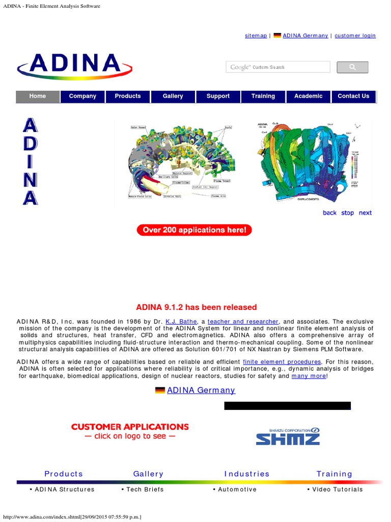 Engineers' Guide to ADINA Software | PDF