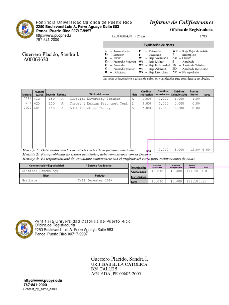 Informe de Notas | PDF