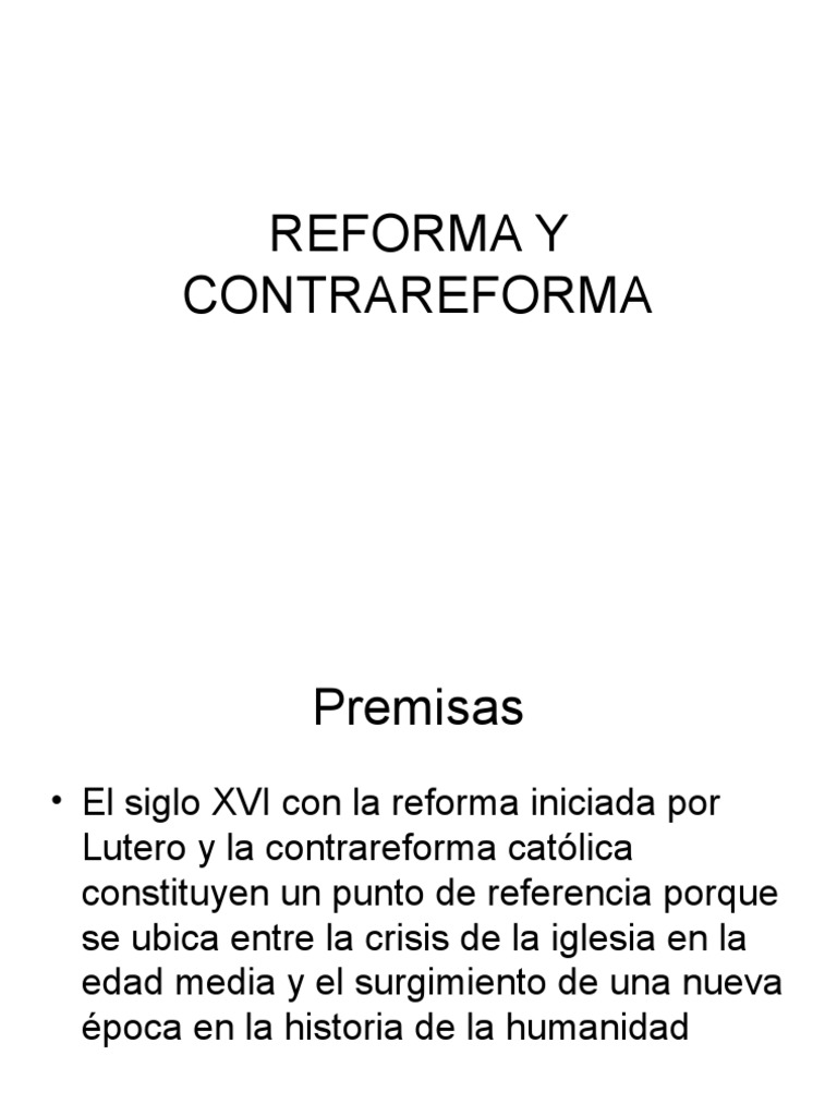 Reforma y Contrareforma | PDF | reforma Protestante | protestantismo