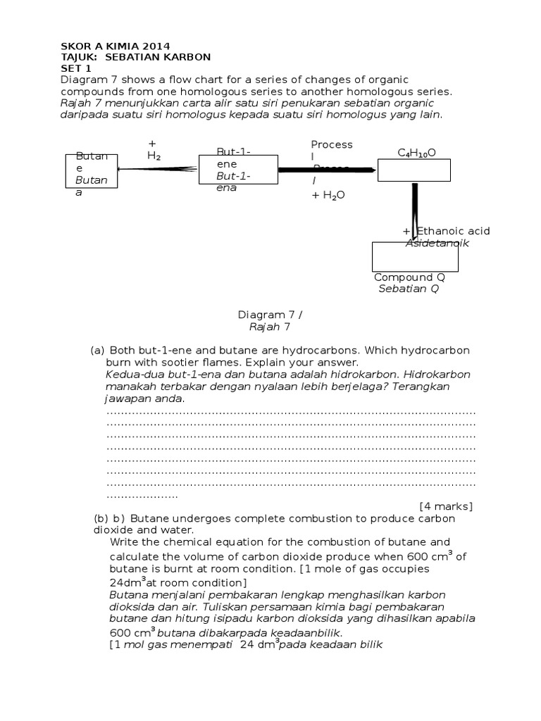 Panduan Skor A Kimia: Sebatian Karbon | PDF