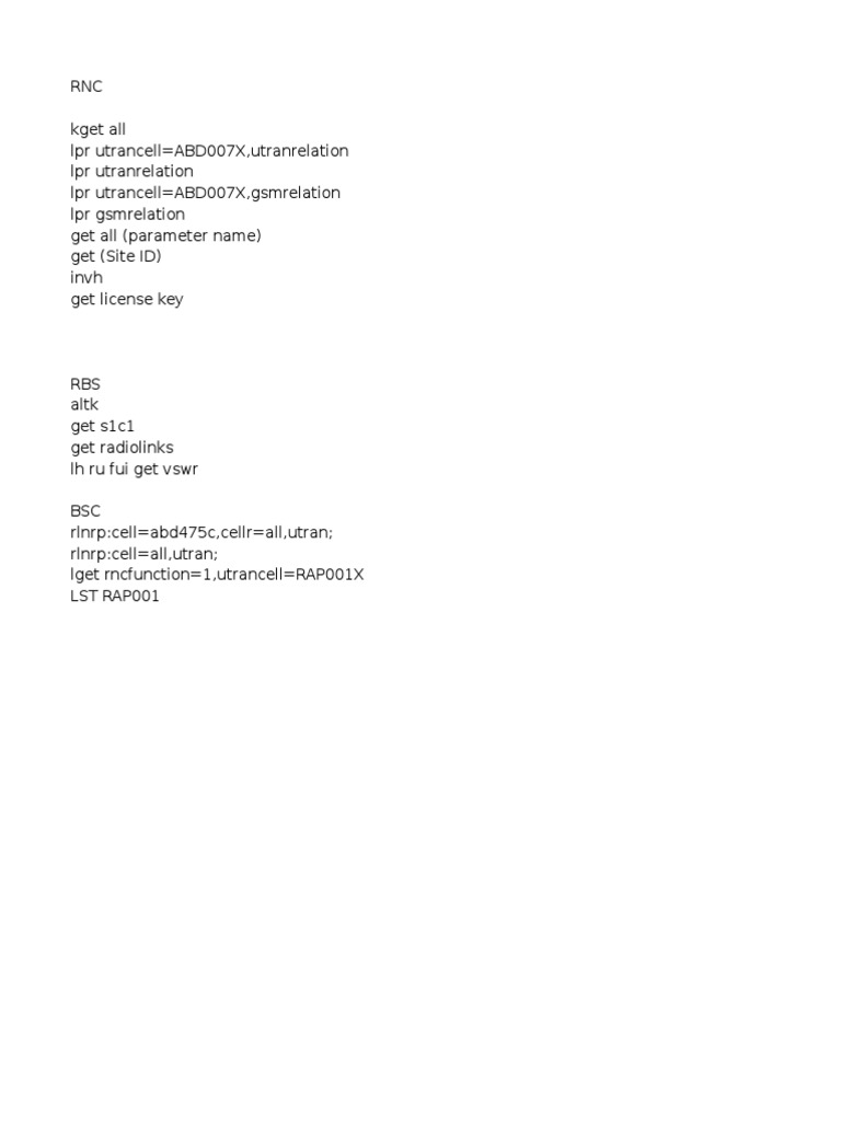 3G Commands in Ericsson | PDF | Broadcast Engineering | Consumer Electronics