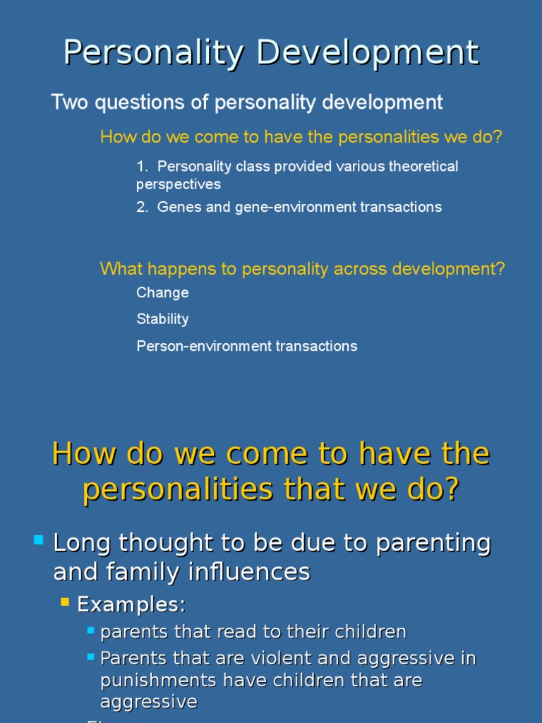 Development Stability | PDF | Behavioural Sciences | Psychology