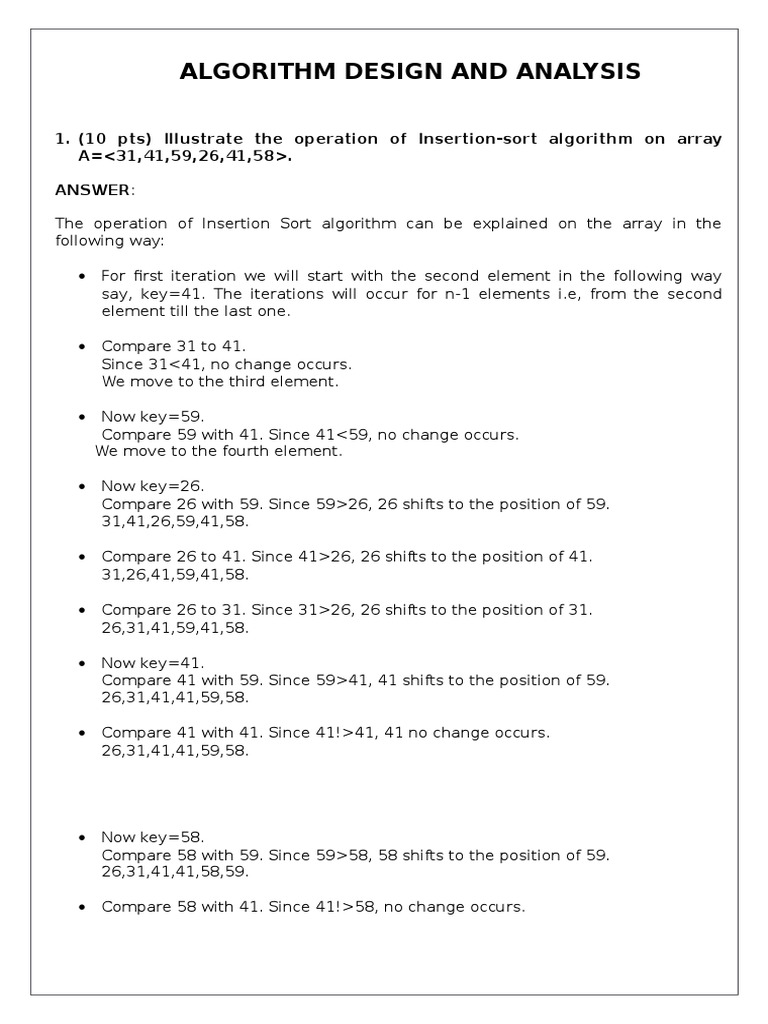 Algorithm Design and Analysis | PDF | Time Complexity | Algorithms And Data Structures